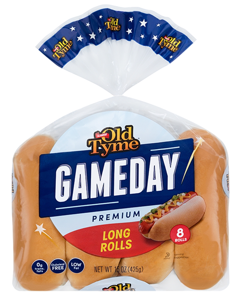 8 pack of Schmidt's Old Tyme Baking Game Day Long rolls
