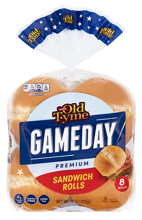 8 pack of Schmidt's Old Tyme Baking Game Day Sandwich Rolls