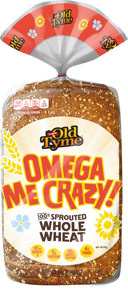 Omega Me Crazy! 100% Sprouted Whole Wheat Bread